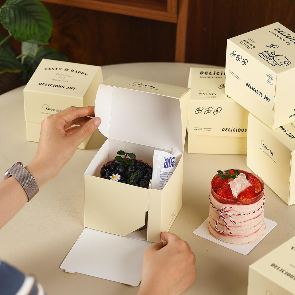 Mini Square Cake Packaging Box Cartoon Cat Pattern Silver Foil 2-inch/3 ...