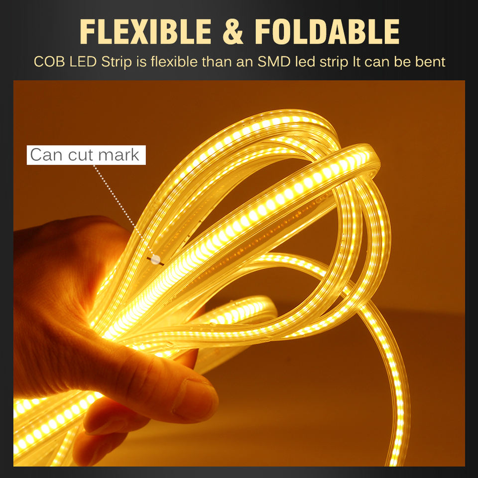 COB 110V 220V 288leds IP67 50m 100m 3000k 4000k 6500k Cob Led Strip ...