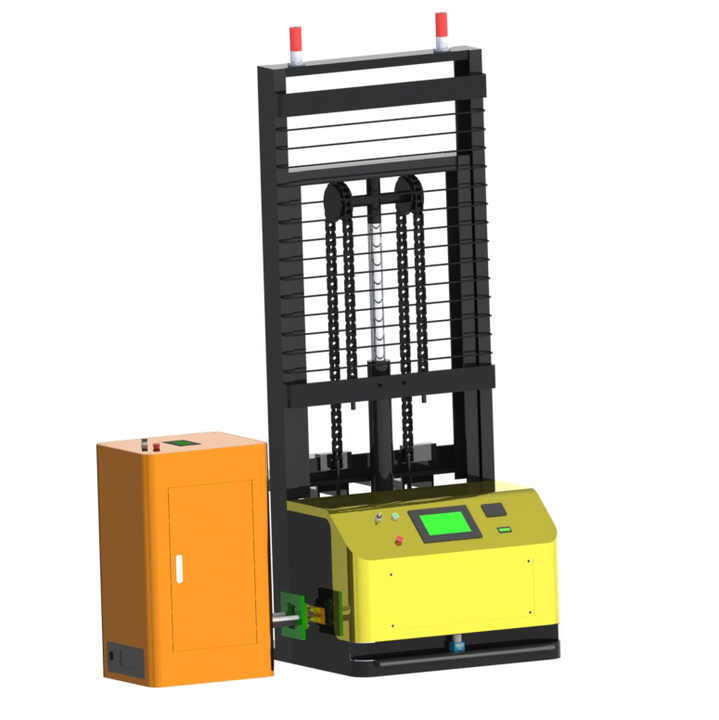 창고 전기 로봇 포좌 Agv 포크리프트를 수송하는 물자를 위한 포크리프트 Agv 로봇에 의하여 자동화되는 인도된 차량 포크리프트