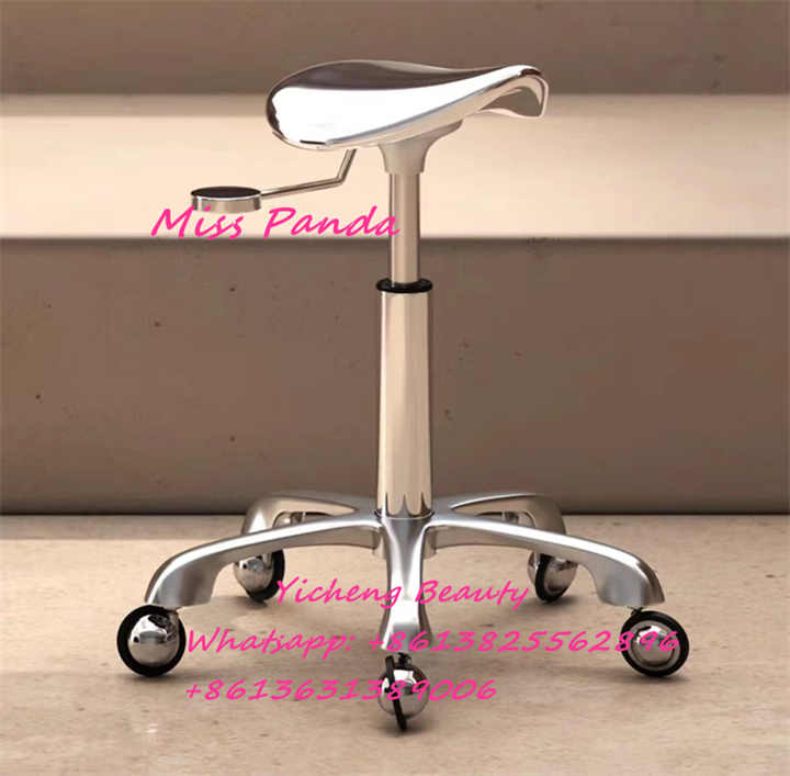 Yicheng Beauty Adjustable Barber Rolling Saddle Chair Haircut Salon ...