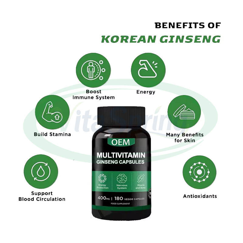 VitaSpring OEM Ginseng Capsules Multivitamin Mineral Energy boost ...