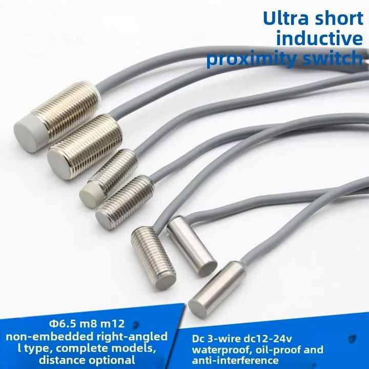 D6.5 Round 2mm Flush Inductive Proximity Sensor Three-Wire NPN Normally Open DC12-24V Metal ...