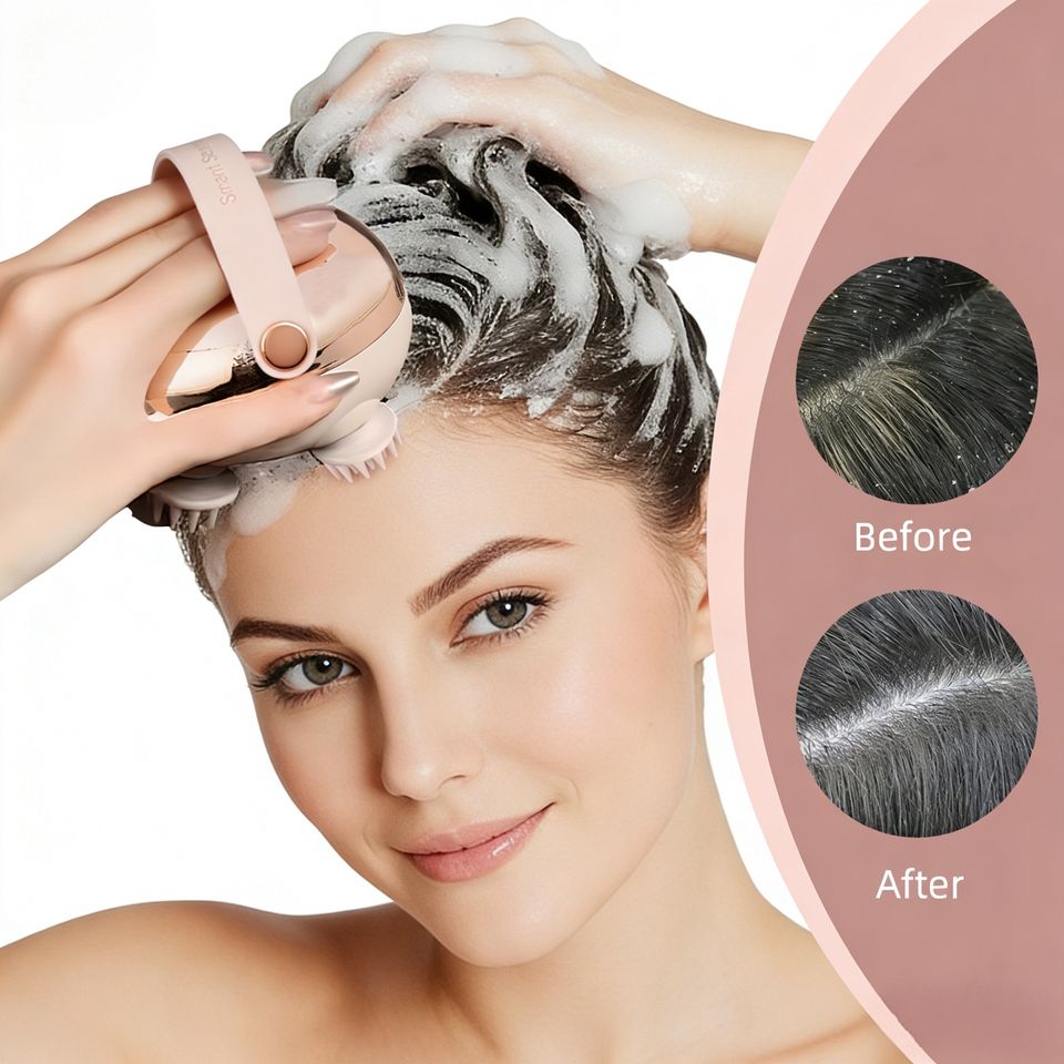 Portable Head Massager Scalp Relaxation Acupoint Stimulation Silicone ...