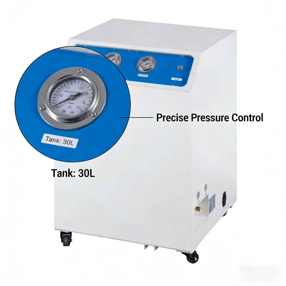 60LPM Super Silent Oil-Free Air Compressor With 30L Tank Portable for ...