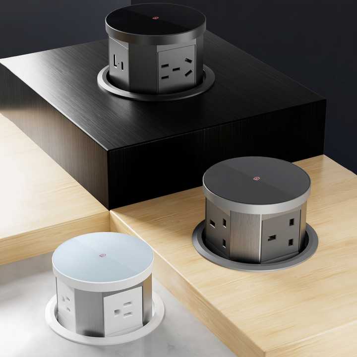 Automatic Pneumatic Kitchen Tabletop Countertop Pop Up socket Tower ...