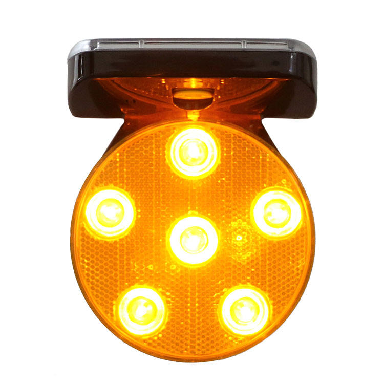 6 LED Magnetic Solar Traffic Safety Warning Light with Strong Flash for ...