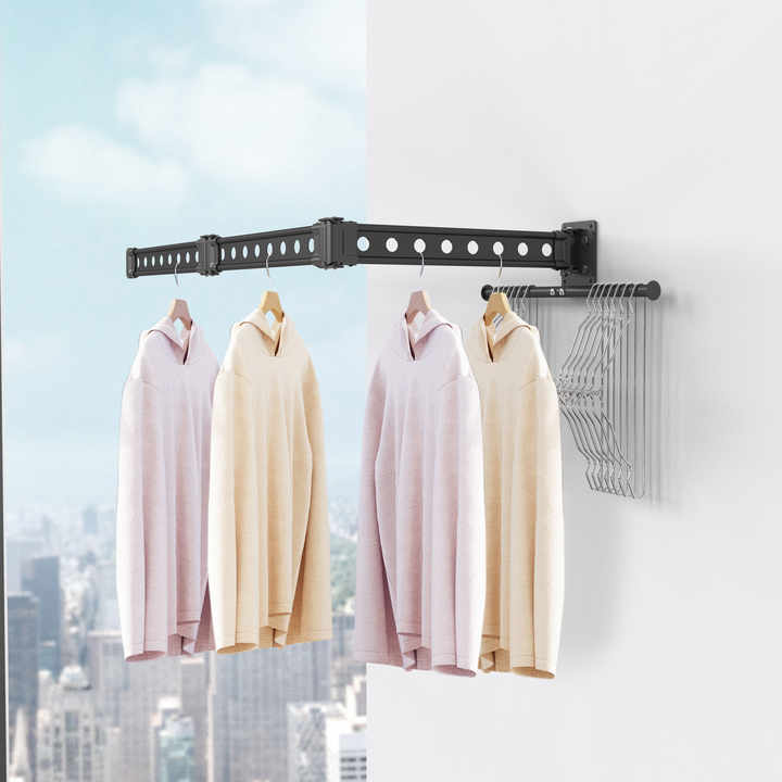 Wholesale Collapsible 8 Hole Wall Mounted Hanger Rack Balcony Wall ...