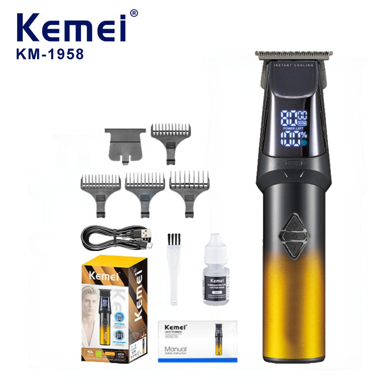Kemei Km-1958 Professional Hair Clipper Portable Mini Electric Clippers ...