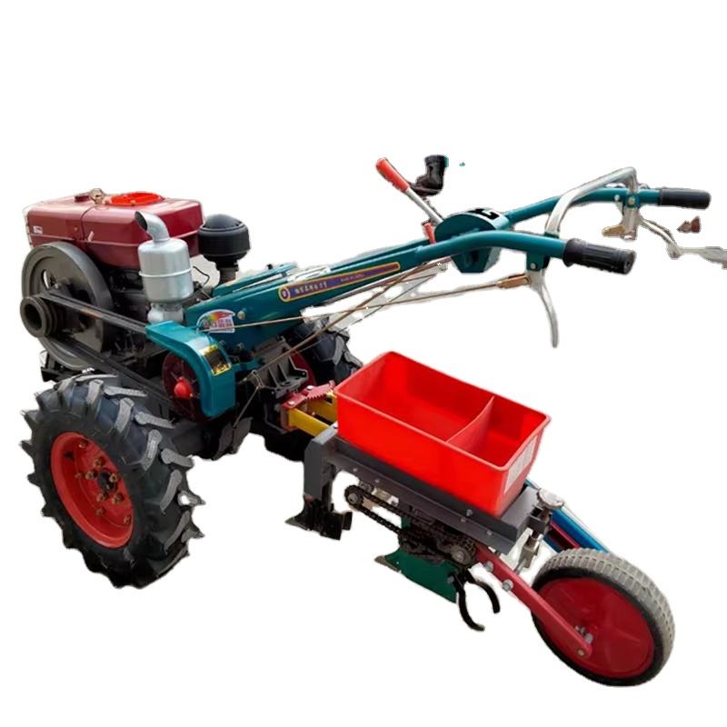 2025 New AG Multi Purpose Two Wheel Farm Rice Harvester Hand Walking Tractor Farming Equipment ...