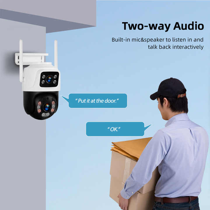 KERUI 6MP Dual Lens PTZ Camera - AI Motion Tracking Security