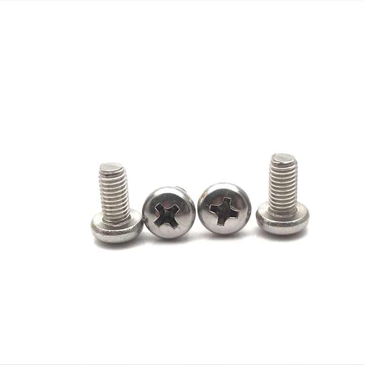 DIN ISO JIS GB ANSI Standards SUS304 Cross Pan Head Screw