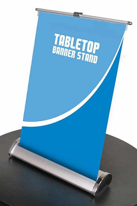 Custom Indoor Roll-Up Banner Mini Desktop Table Top Advertising Banner ...