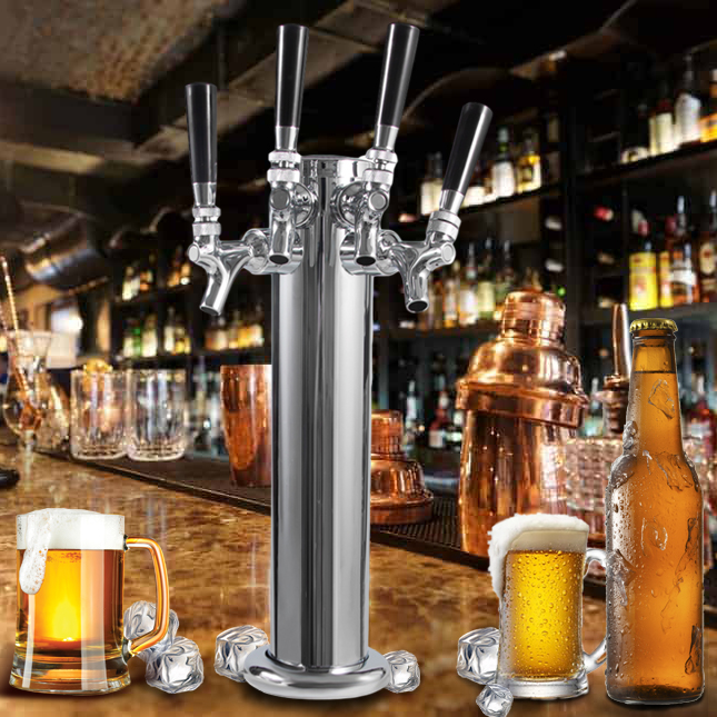 Homebrew Draft Bar Dispenser Stainless Steel Single Tap Faucet Column ...