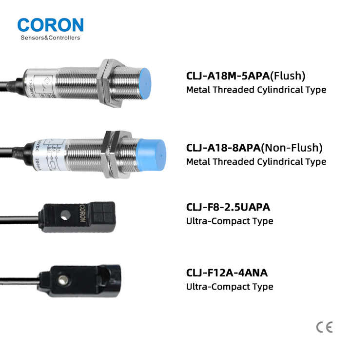 Cylindrical, Small Square and Micro PNP NPN Inductive Proximity Sensors ...