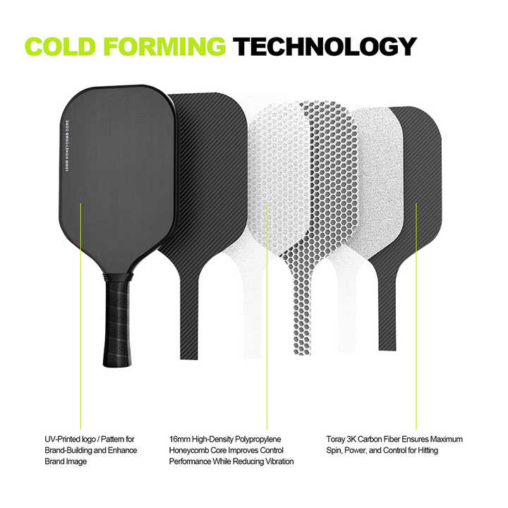 OEM Customization 16mm Honeycomb Core Pickleball Paddle 3K Carbon Fiber ...