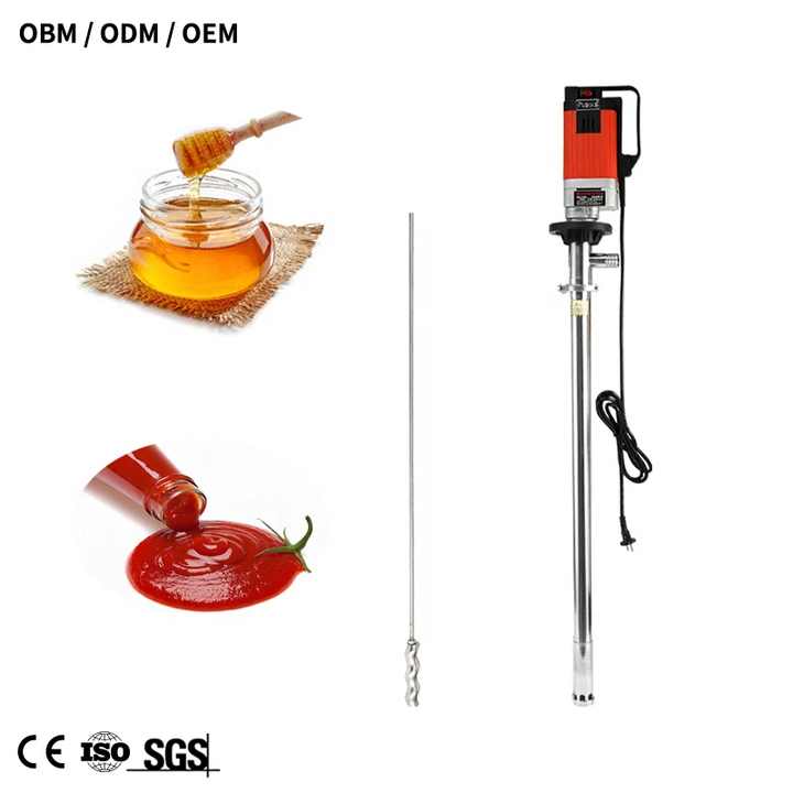 Drum Vertical High Viscosity Pump SS316 Honey Electric