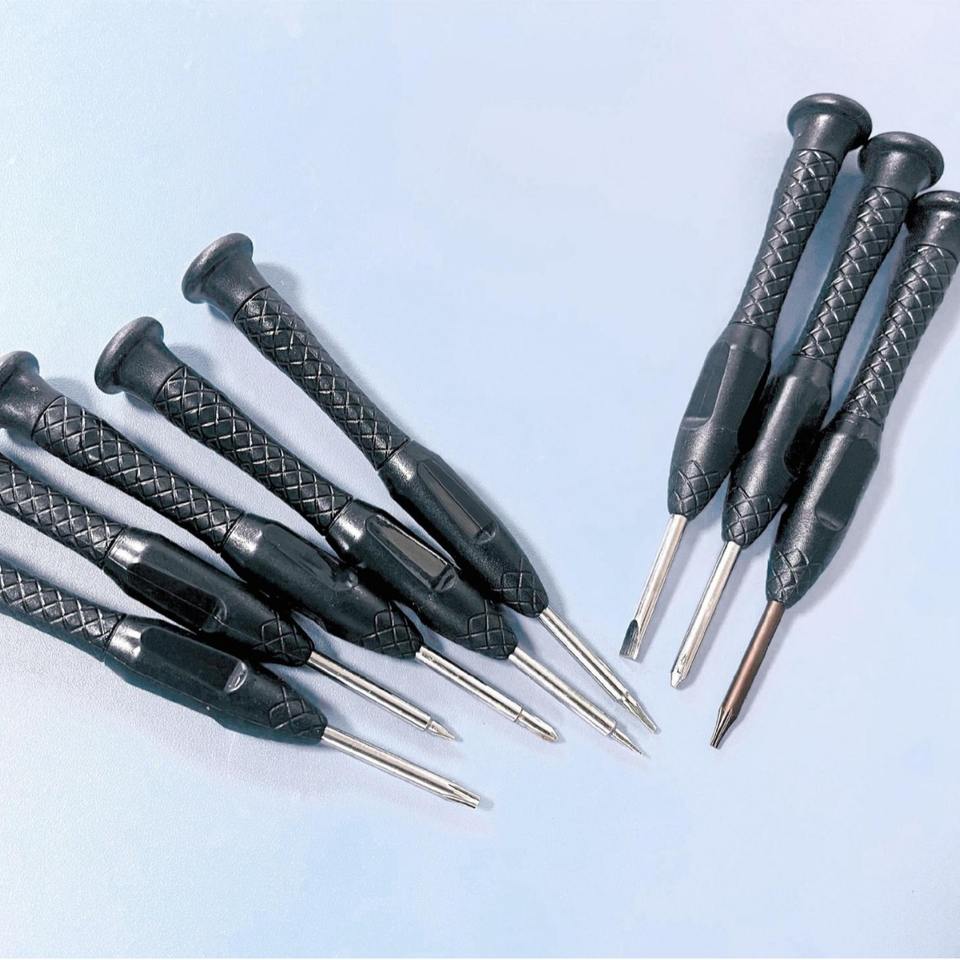 Ergonomic Black Handle Magnetic Screwdriver Set Phillips Slotted Torx ...
