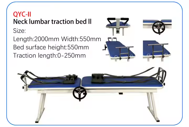 Portable Foldable Cervical and Lumbar Traction Stretcher Medical ...
