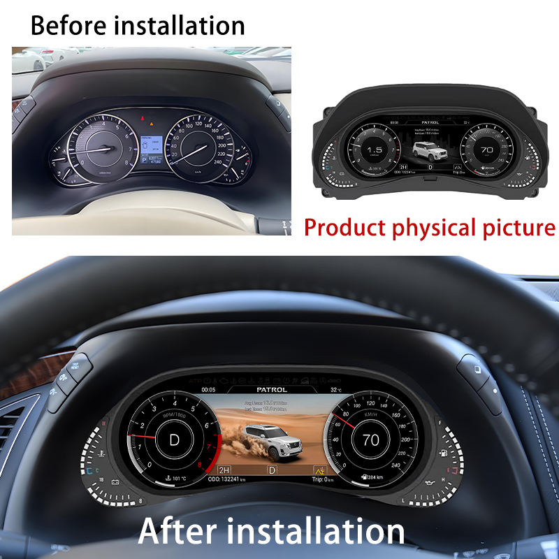 12.3'' LCD Digital Cluster for 2008-2022 Nissan Patrol Y62 Digital ...