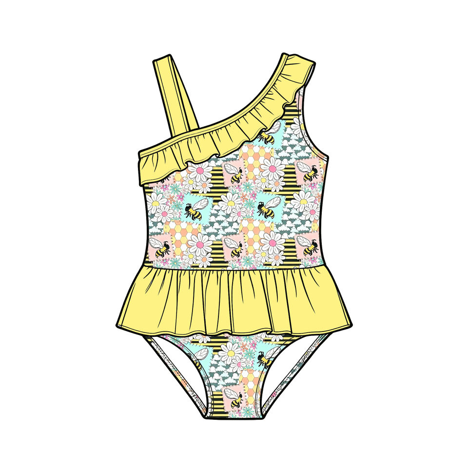 Zhengpai 2026 Custom Kid Kids Strapless Beach Wear One Piece Swimsuit ...
