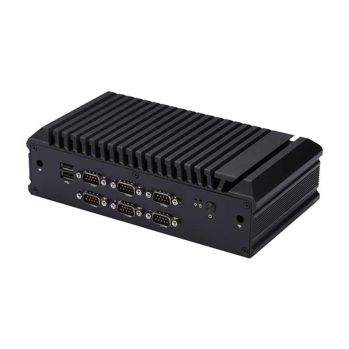 Qotom Mini PC Dual Nic 6 X RS-232 8 USB Linux POS Micro Computer Core I3 I5 I7 Embedded Fanless ...
