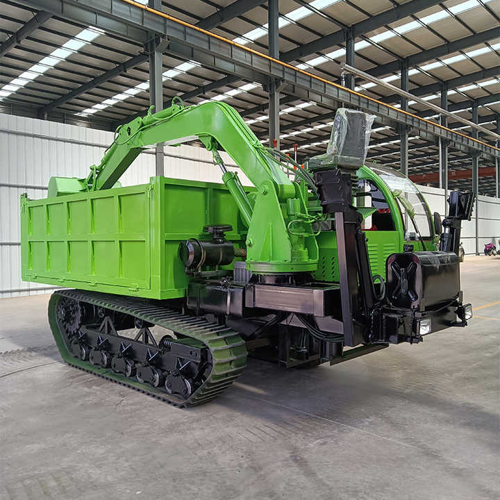 Crawler Mounted Construction Excavator with Wooden Grab Crane Dump ...