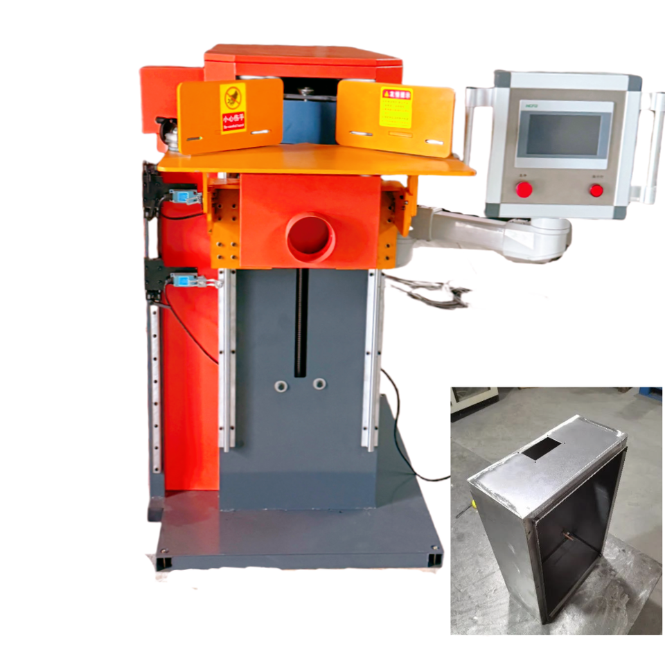 Metal Box Cabinet Corner Angle Grinder Grinding Polishing Deburring ...
