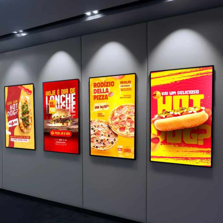 LED Menu Light Box with Aluminum Frame | Customizable Slim Display for ...