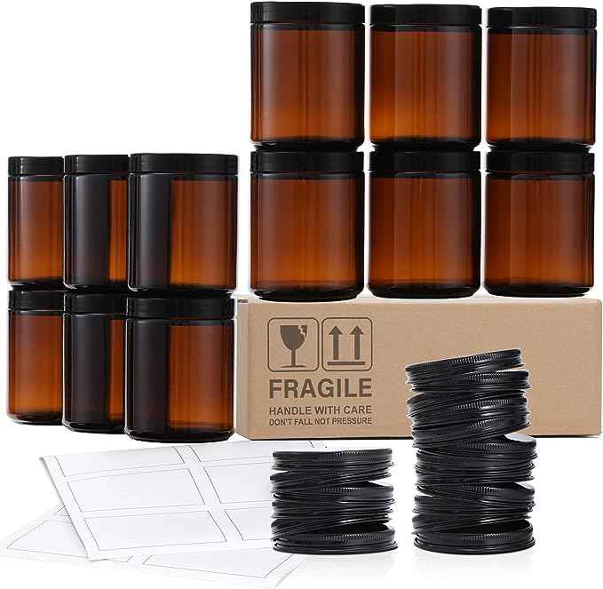 Shop Our Empty Soy Wax Glass Candle Containers - 8oz & 12oz