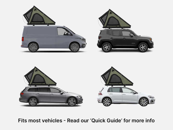 3-4 Person Triangle Camping Rooftop Tent Aluminum Top Roof Tent with ...