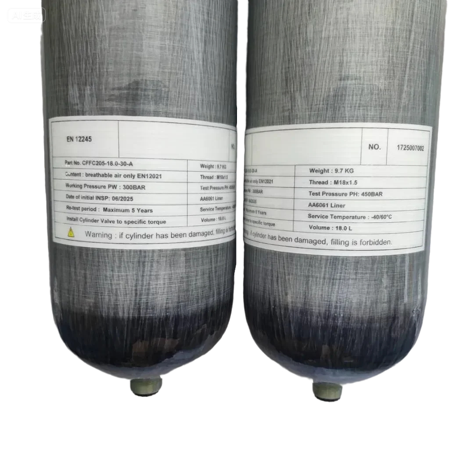 Premium DIN 300 18L Over Capacity Carbon Fiber Air Cylinder for ...