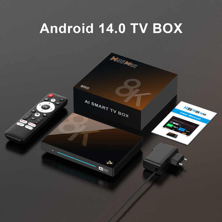 H96 MAX M9S TV Box - Android 14 Smart Octa Core Set Top Box