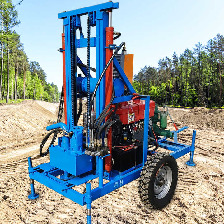 120m Hydraulic Water Well Borehole Drilling Machine Mine Drilling Rig ...