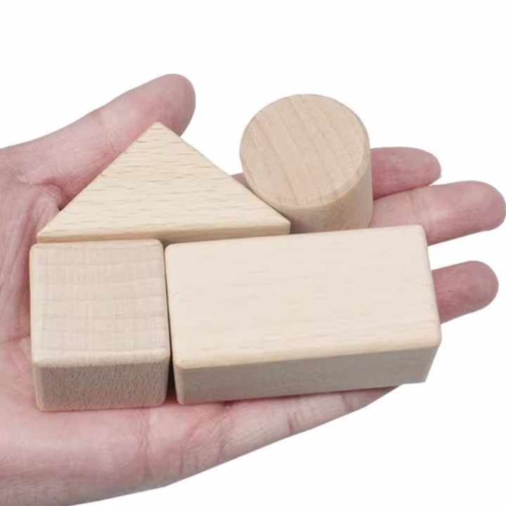 School Learning Resources - Solid Wooden Triangle Pieces