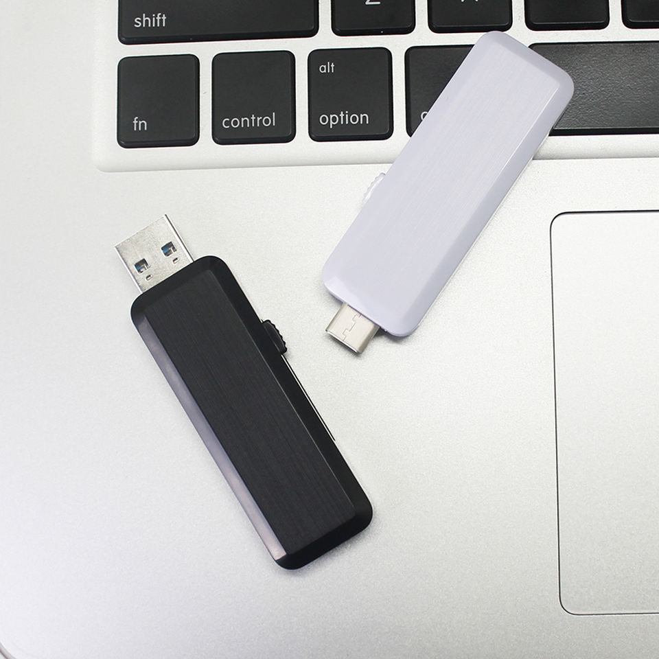 Usb C Otg Dual Port Flash Drive Push-pull Design Custom Logo Pen drive ...