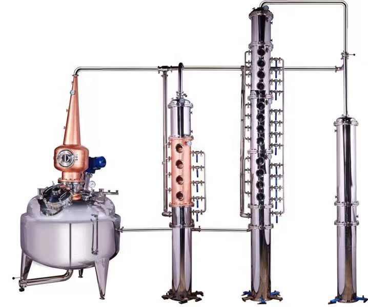 Stainless Steel 500L Distillation Equipment Column Copper Still ...