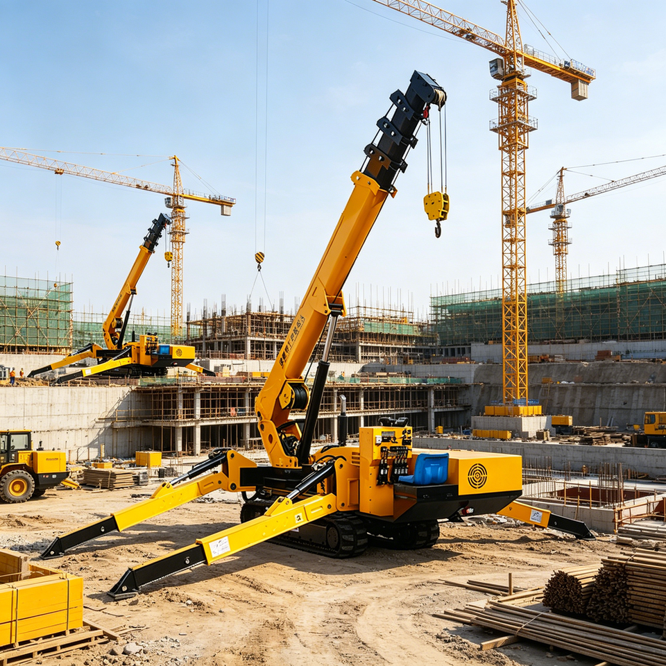 Reliable Hydraulic Spider Crane for Industrial Material Transport and ...