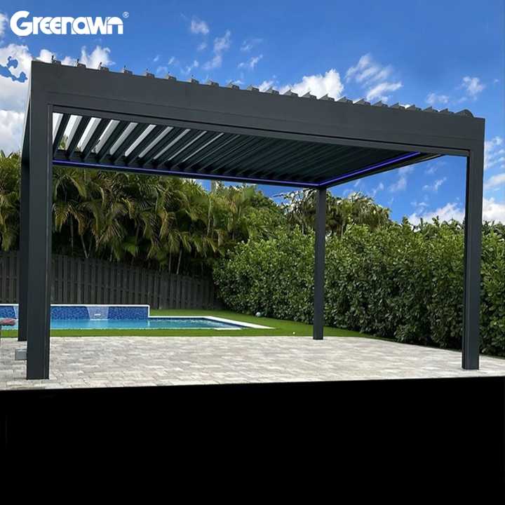 Aluminum Louvered Pergola - Durable & Stylish Outdoor Shelter