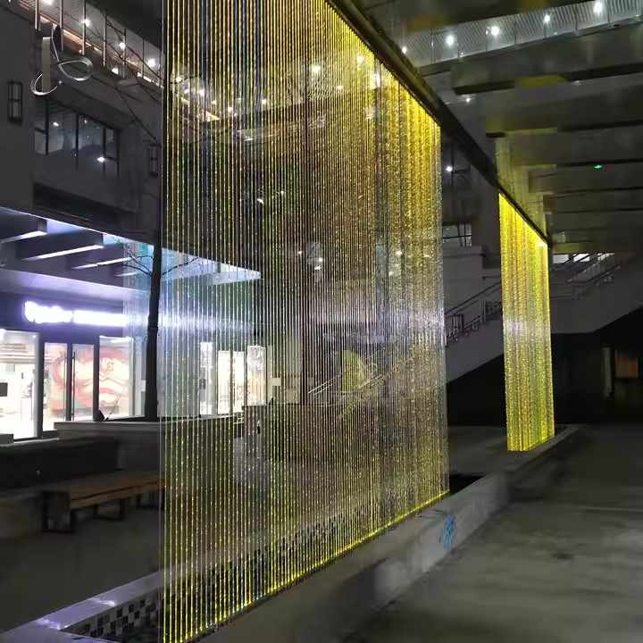 Professional Light PMMA Plastic Material Waterfall Curtain Sparkle Glow ...