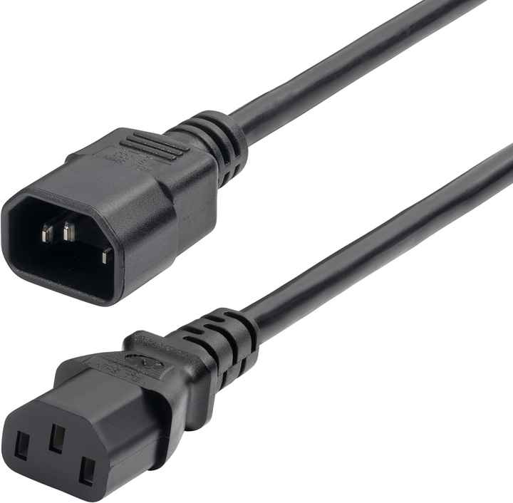 C13 C14 IEC Extension Cable 25Ft PC Male AC Power Cord Rubber PVC ...