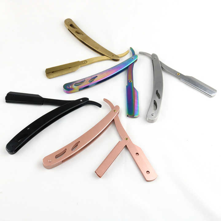 Stainless Steel Straight Razor Straight Edge Razors Pro Men Folding ...