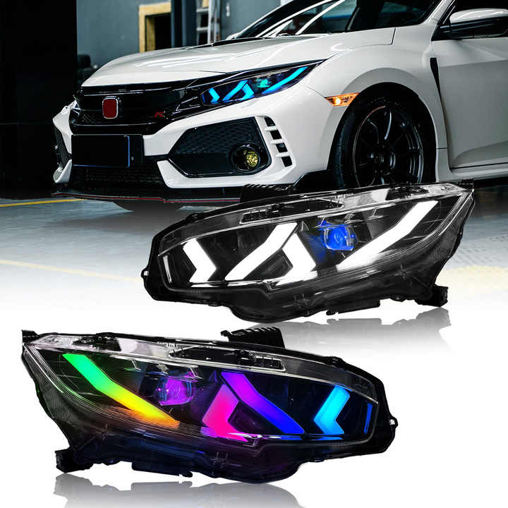 High Quality RGB Color-Changing Headlights Headlamp Assembly with 6000k ...