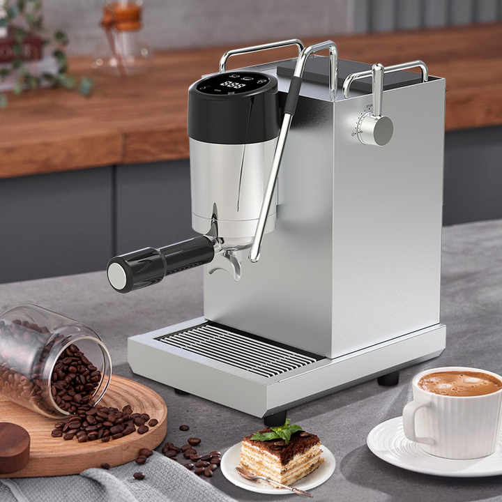 Semi-Automatic Stainless Steel Espresso Coffee Maker Electric Cafetiere ...