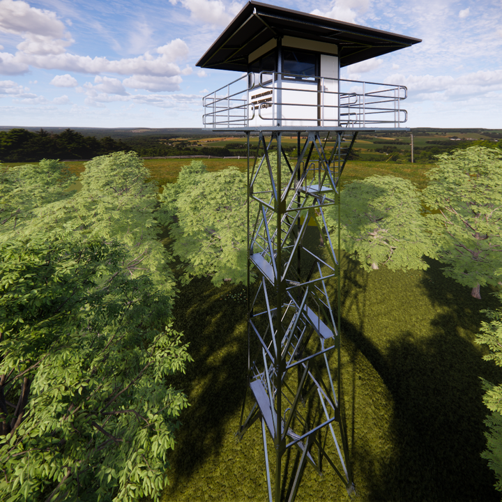 High Quality Galvanized Steel Self Supporting Lookout Guard Tower ...