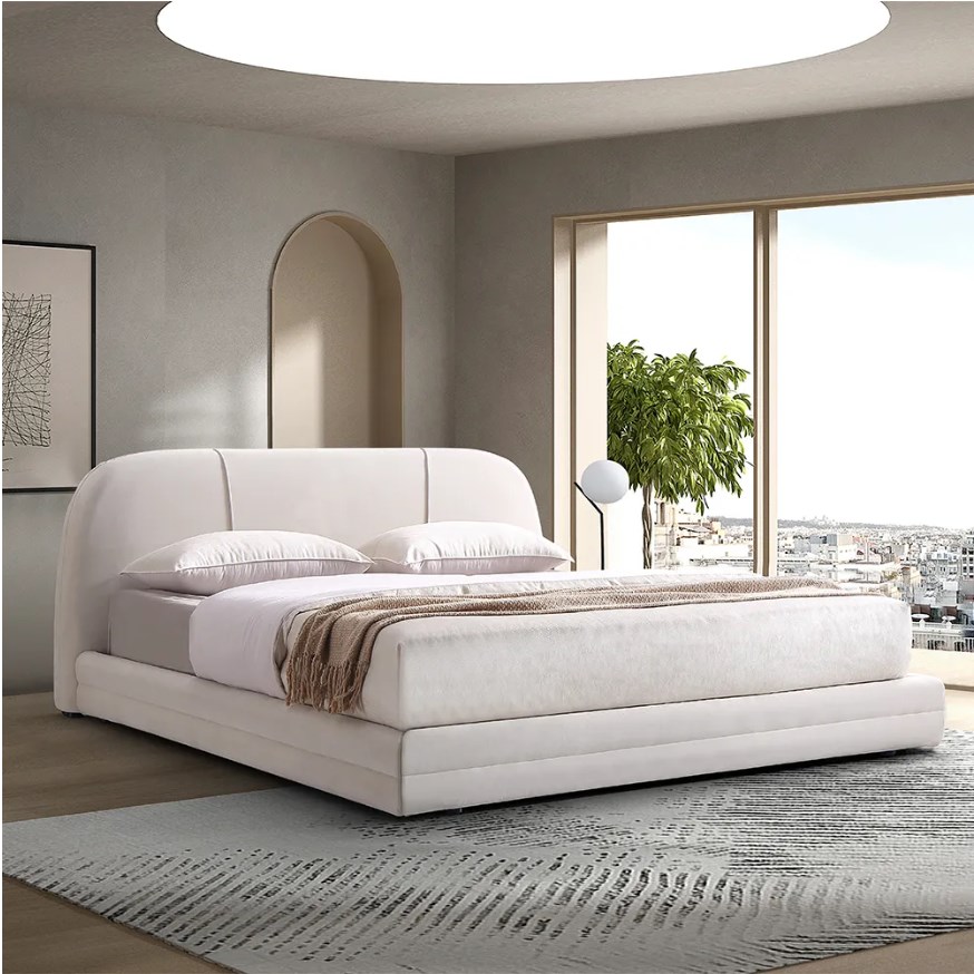 Modern king upholstered low profile bed platform bed company Jinhua Sigma Industrial And Trading Co. Ltd