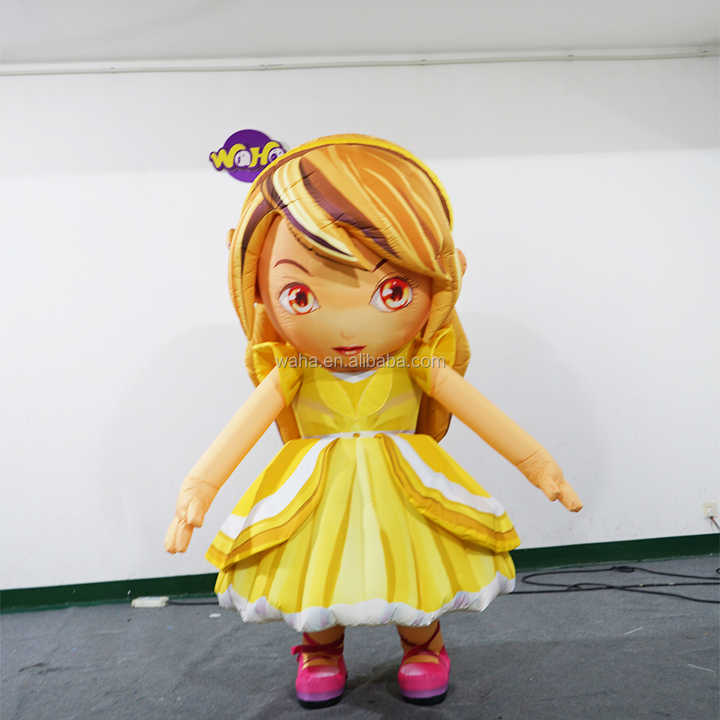 Custom Inflatable Girl Cartoon Princess Character Performance