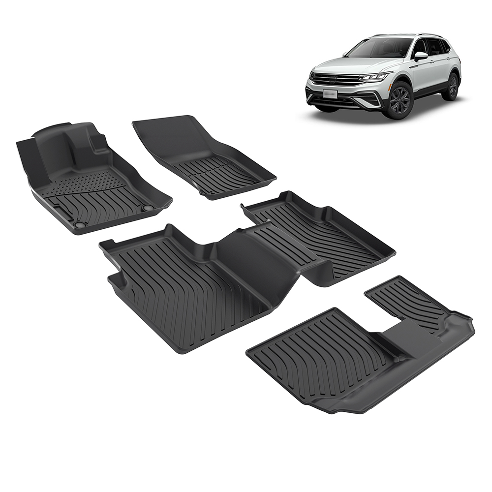 Custom All Weather 3D 5D 7D Tpe Car Floor Mats Rubber Trunk Car Carpets Foot Floor Mats for Volkswagen Tiguan 2018 2024 MK2