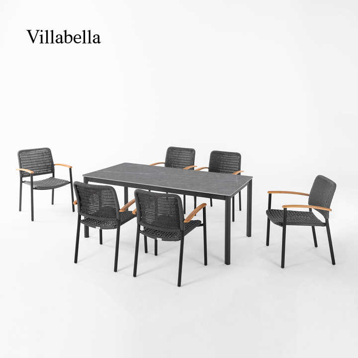 High End Outdoor Dining Table and Chairs Aluminum All Weather ...