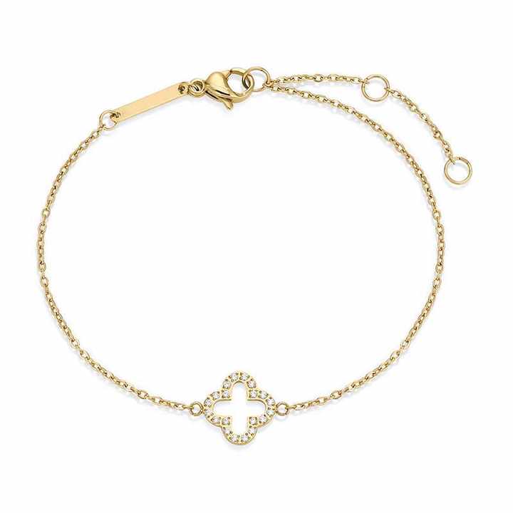 Gemnel 925 Sterling Silver Four Leaf Clover Bracelet| Alibaba.com