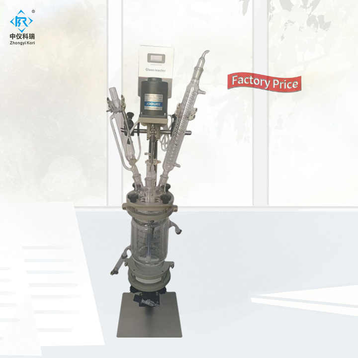 Laboratory Jacketed Glass Reactor Filter 220V Vacuum Distillation ...